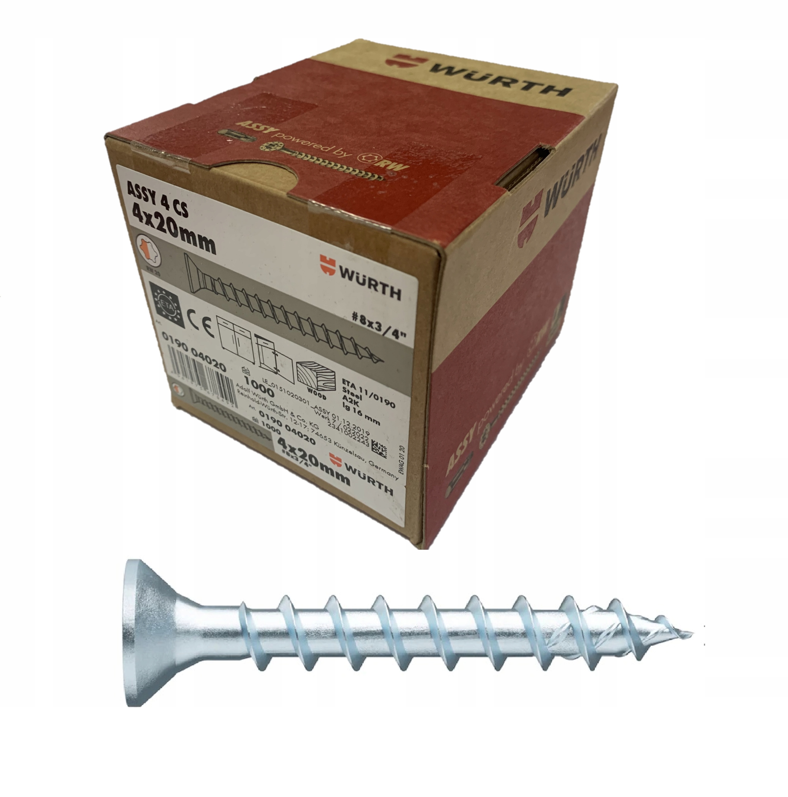 WURTH Wkręt do łącz. ASSY RW20 4X20/16 1000szt. (4061975678492) • Cena ...