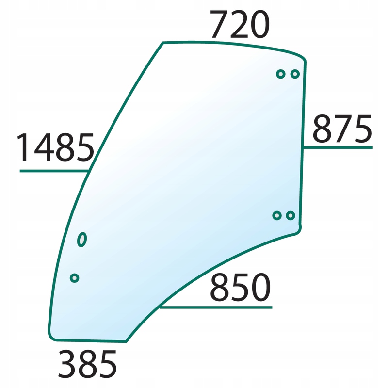 SZYBA DRZWI LEWE DEUTZ FAHR LAMBORGHINI 04418951 • Cena, Opinie - Allegro