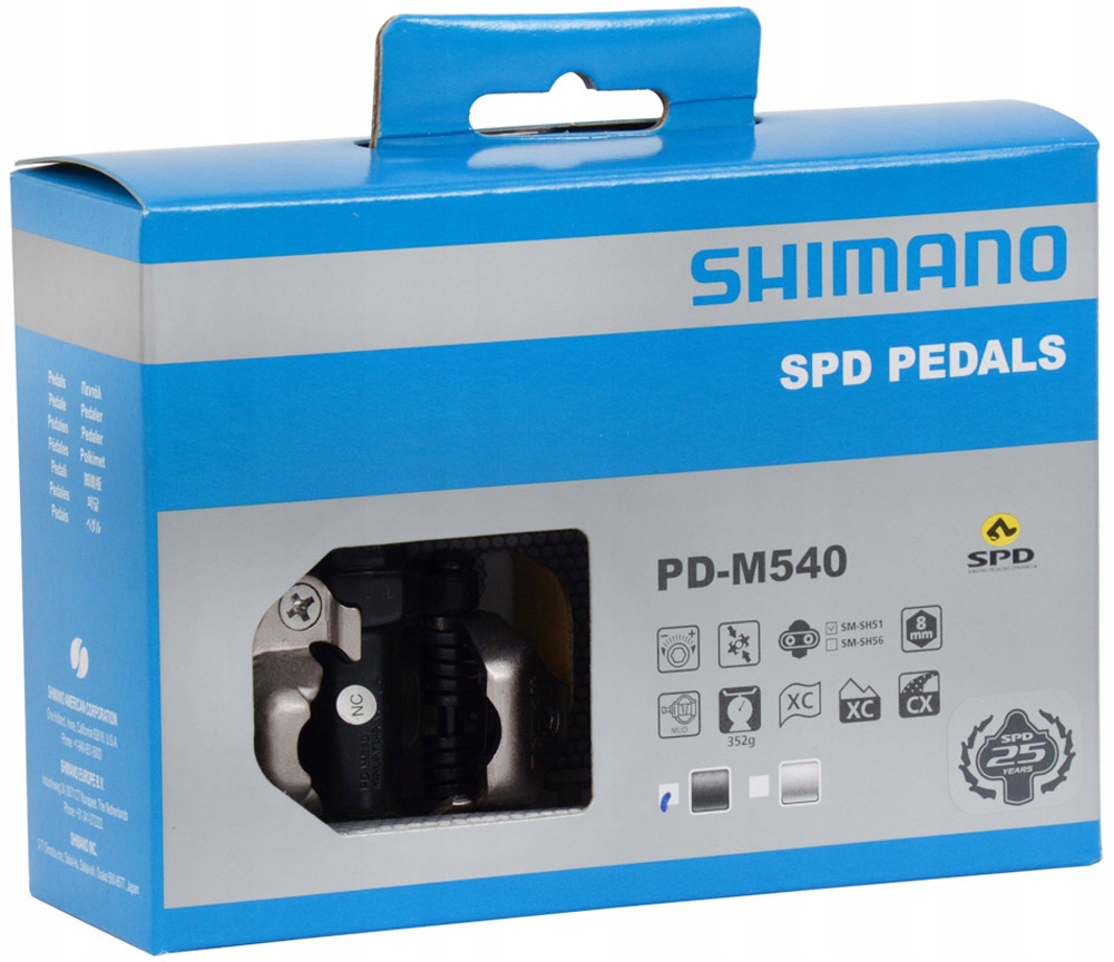 Pedały SPD Shimano PD-M540 czarne + bloki MTB - 4524667904243 ...