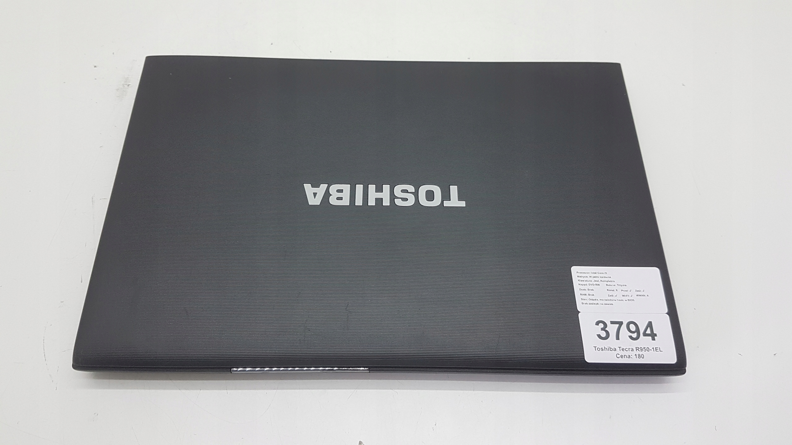 Laptop Toshiba Tecra R950-1EL (3794) - Sklep, Opinie, Cena w Allegro