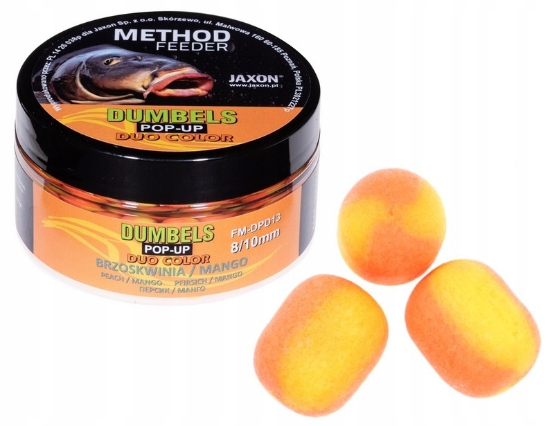 BRZOSKWINIA MANGO DUMBELLS DUO POP-UP 8/10MM FEEDER JAXON - FM-DPD13 ...