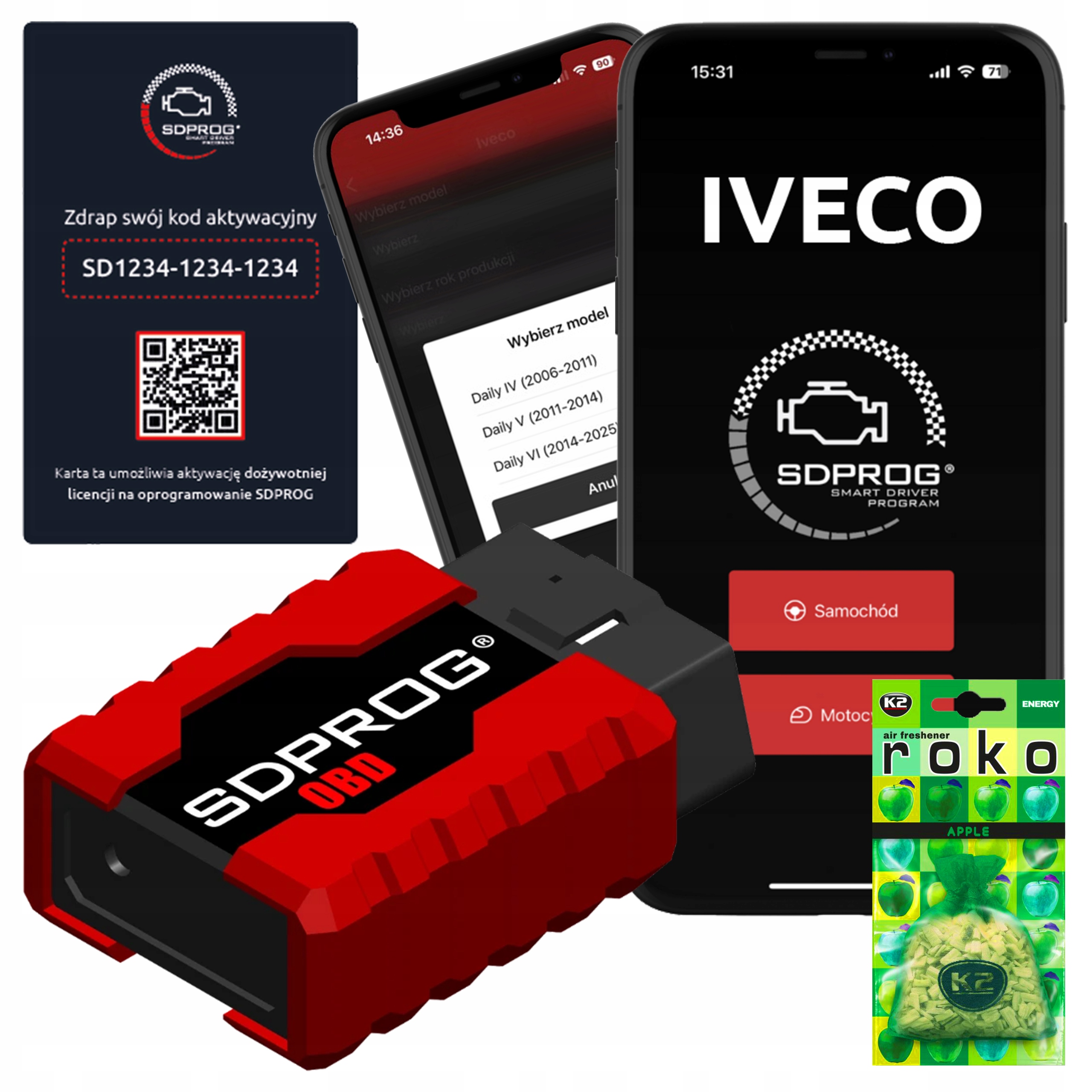 INTERFEJS + PROGRAM DIAGNOSTYCZNY SDPROG OBD TESTER IVECO Daily V 2011 ...