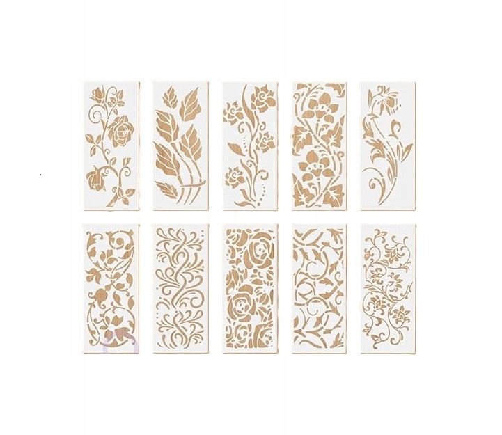 Falfestő sablonok, scrapbooking virágok 10 lap za 2120.00HUF-ért - Allegro