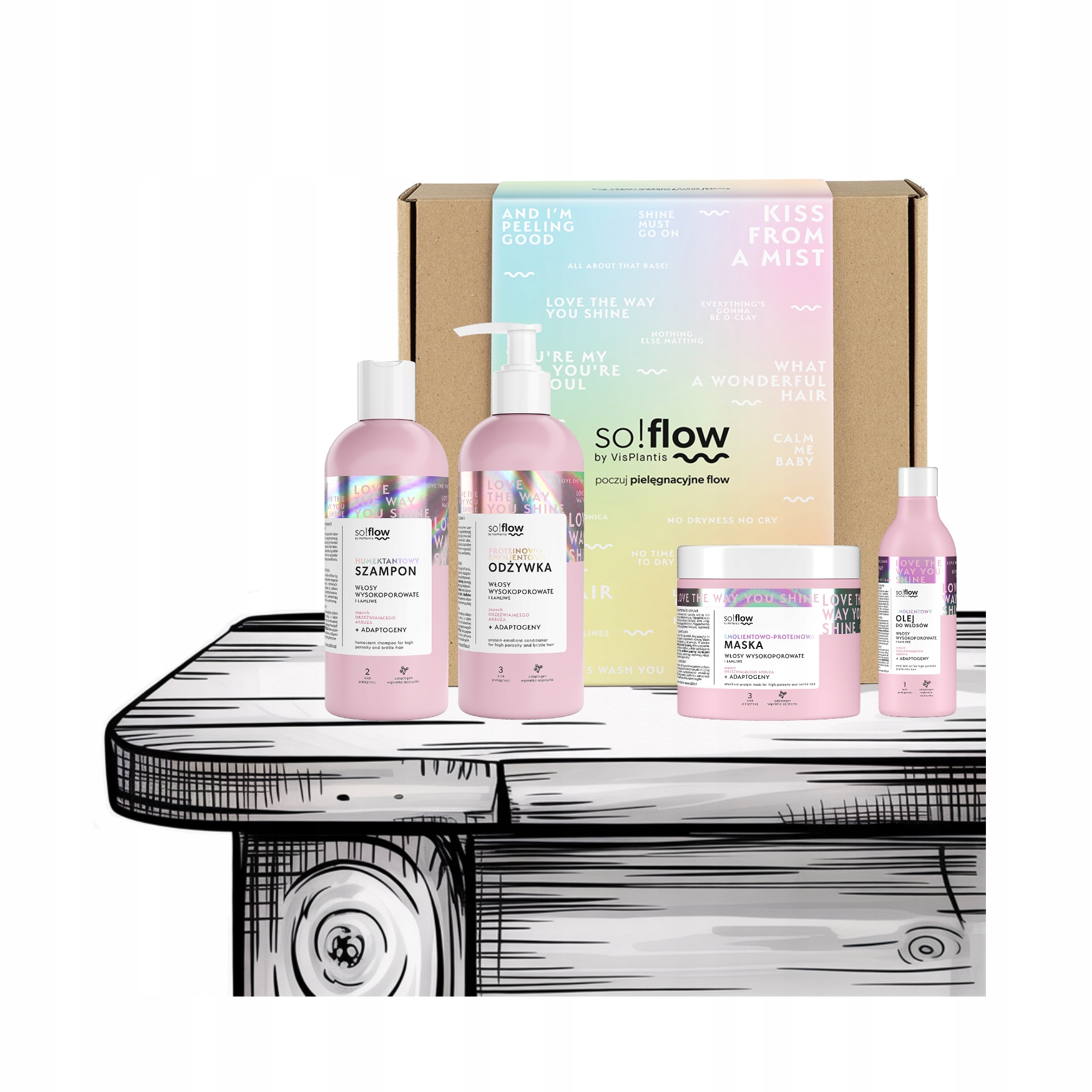 Zestaw kosmetyków so!flow do włosów wysokoporowatych (5907618135931 ...