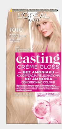 L'Oreal Paris Casting Creme Gloss 1010 Světlá ledová blond barva na vlasy - Allegro