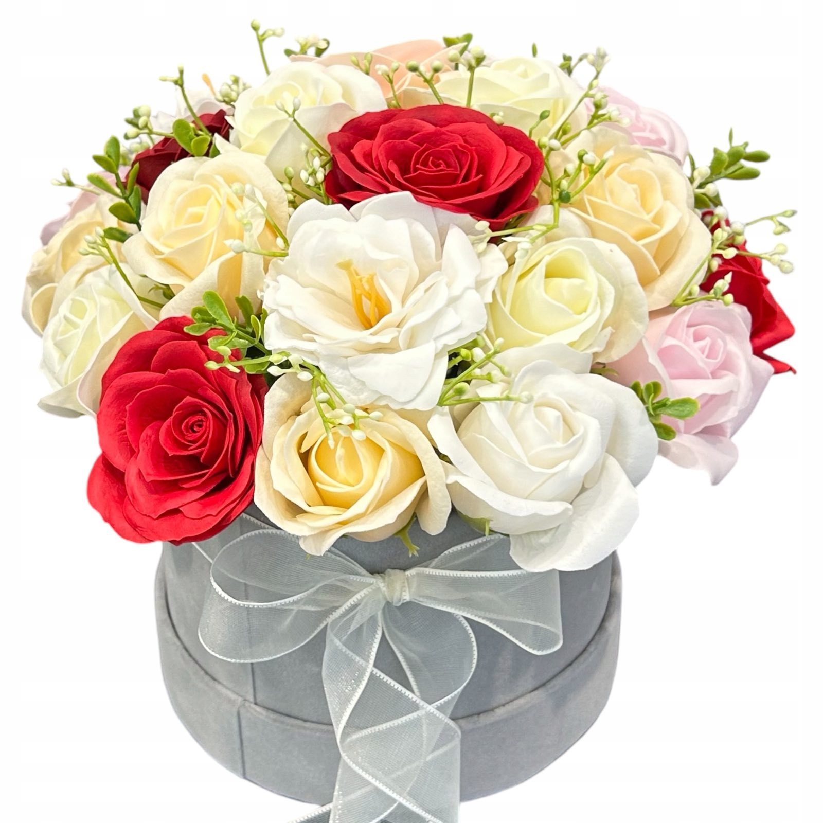 FLOWER BOX KWIATY MYDLANE PREZENT BUKIET PREZENT DLA MAMY URODZINY MYDŁO (4058033235964) • Cena ...