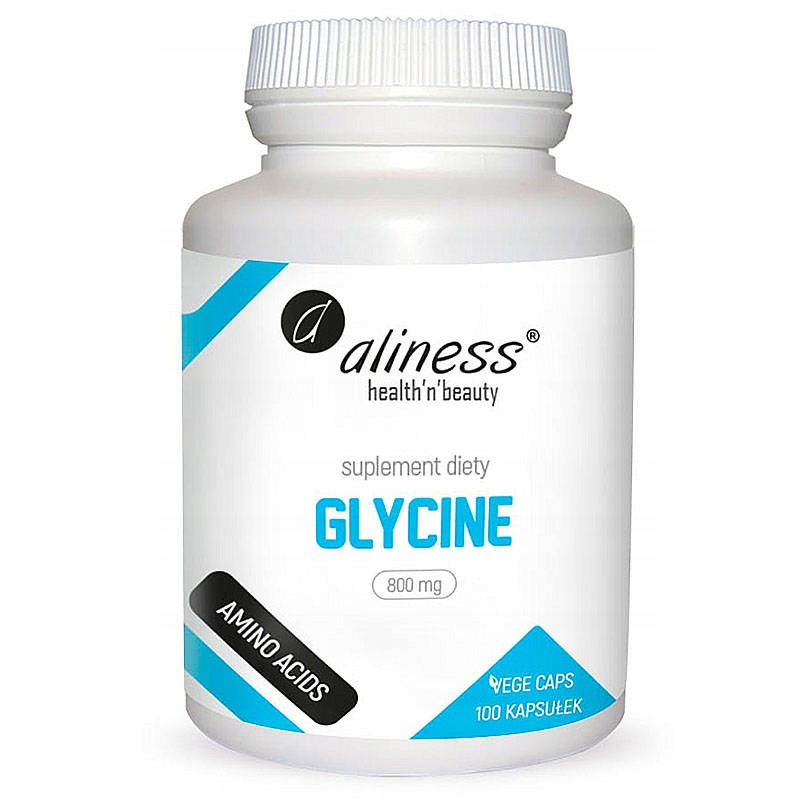 GLYCINE 800mg ALINESS Glicyna 100 kaps Aminokwas 13346386689 - Allegro.pl