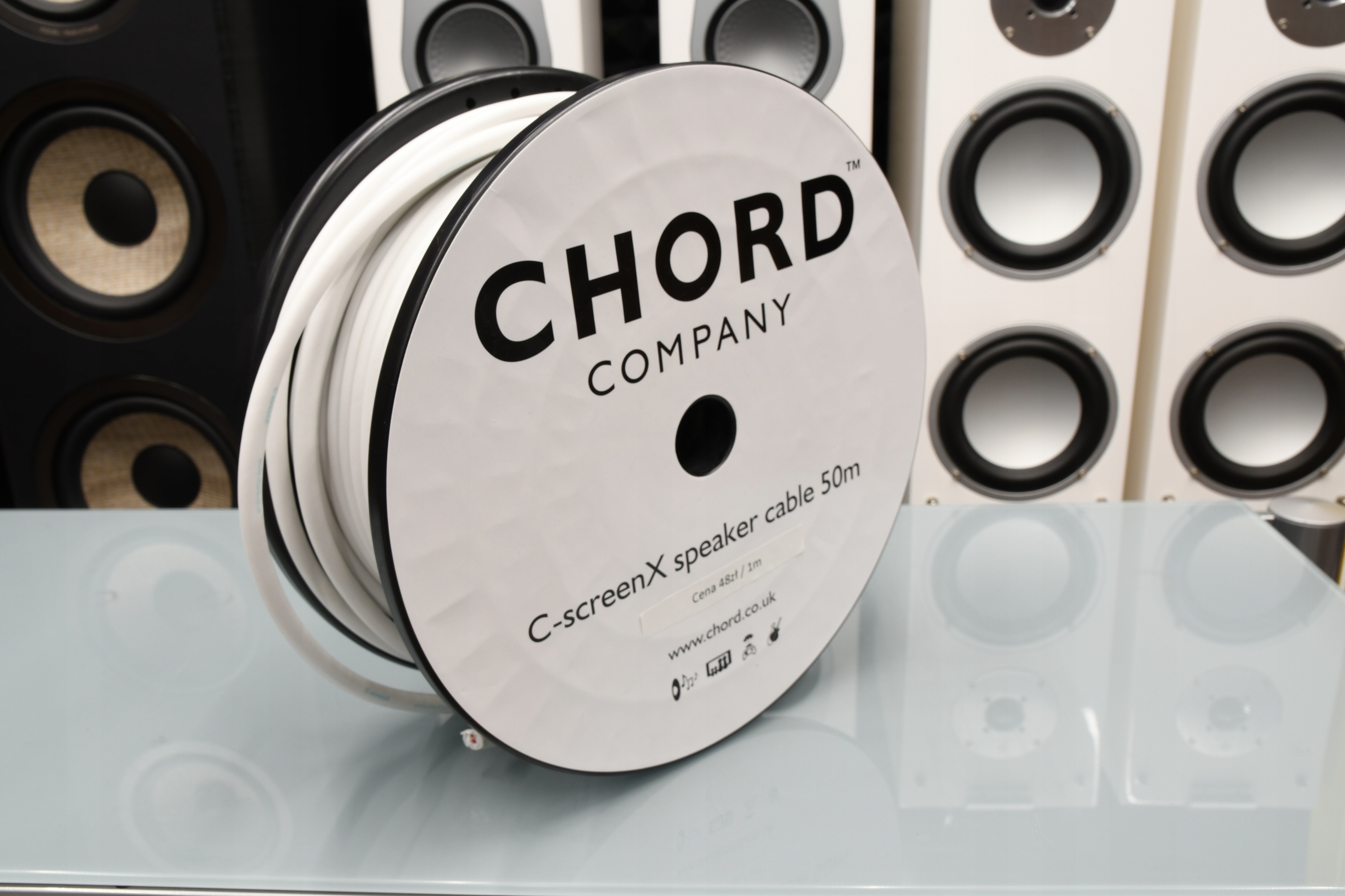 Przewody do kolumn kable głośnikowe 2x4mm2 Chord C-ScreenX Speaker ...