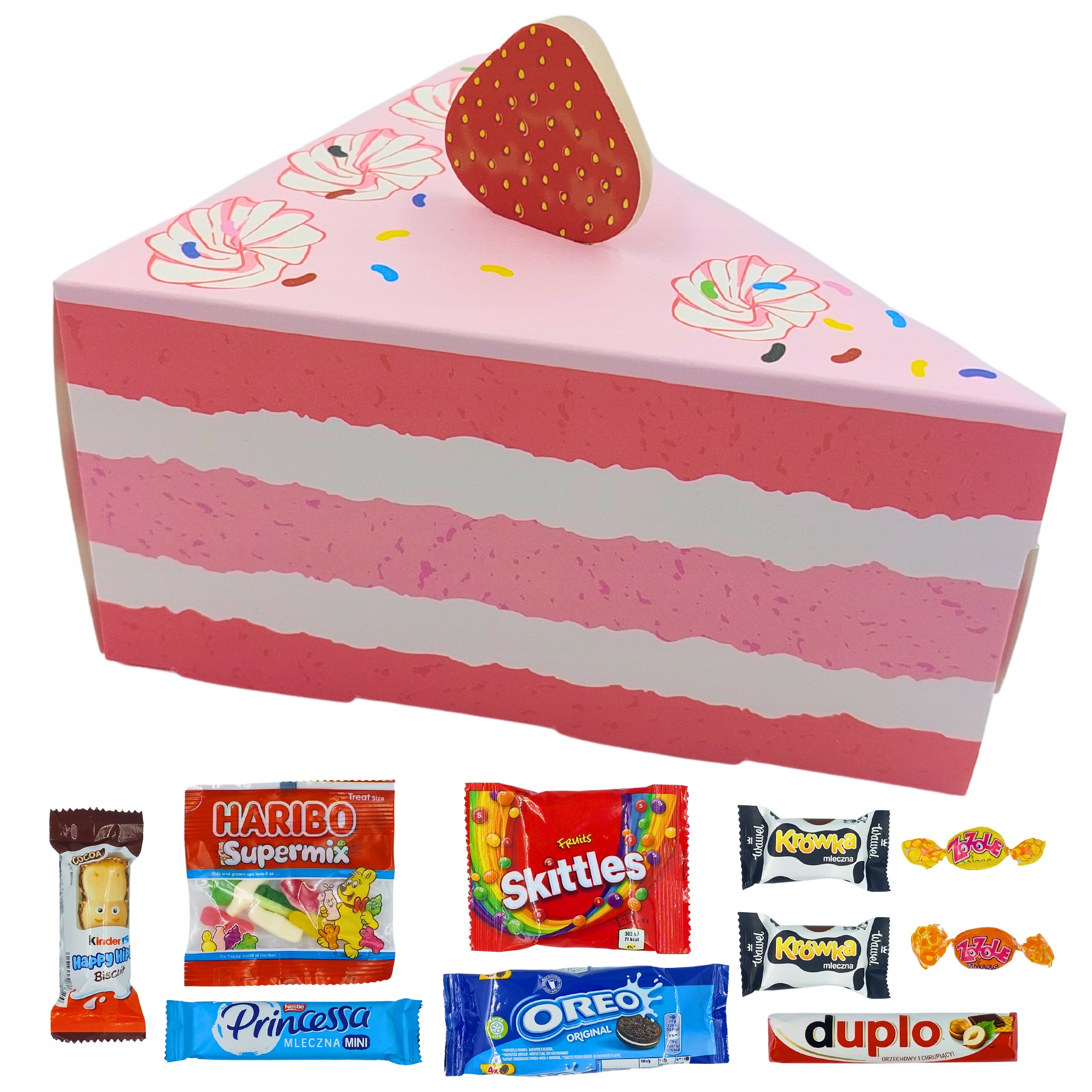 PODZIĘKOWANIE MINI BOX KOLOROWY TORT SŁODYCZE (5905143809105) • Cena ...