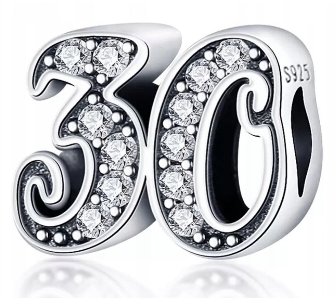 Charms Srebrny 30 lat urodziny rocznica • Cena, Opinie • Zawieszki do ...