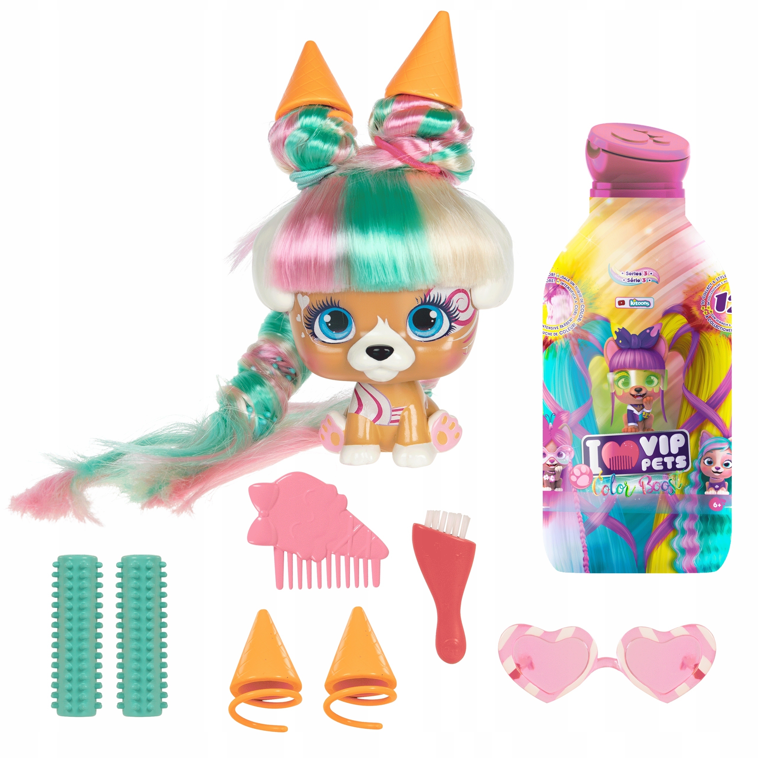 VIP PETS COLOR BOOST PIESEK Z AKCESORIAMI SERIA 3 • Cena, Opinie - Allegro