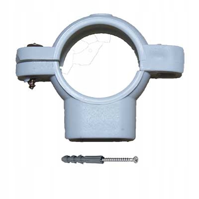 UCHWYT PCV DO RURY FI 40 BIAŁY Z KOŁKIEM (5905220220533) • Cena, Opinie ...