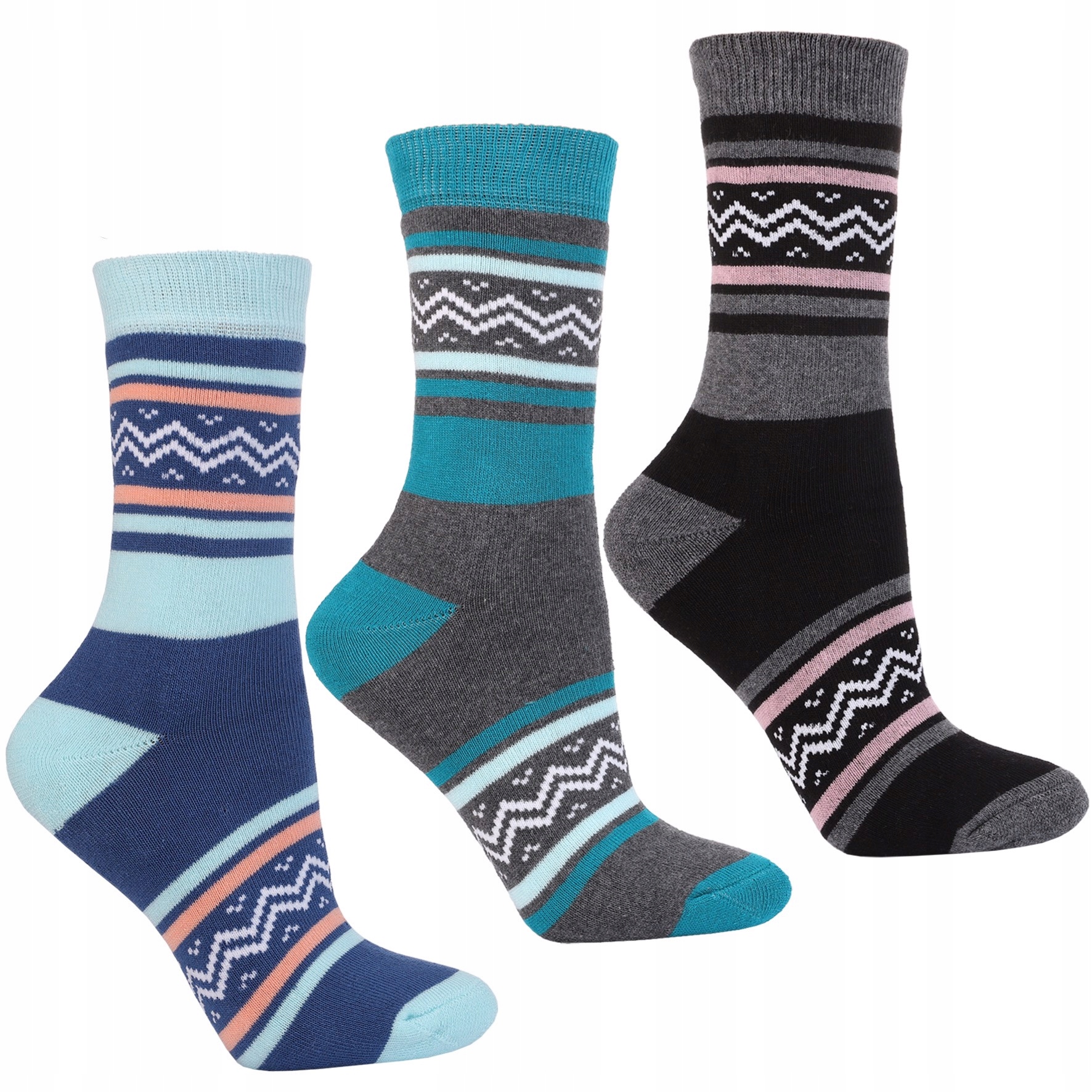 CIEPŁE SKARPETKI DAMSKIE DŁUGIE ZIMOWE FROTTE MORAJ CSL300-086 38-41 3 ...