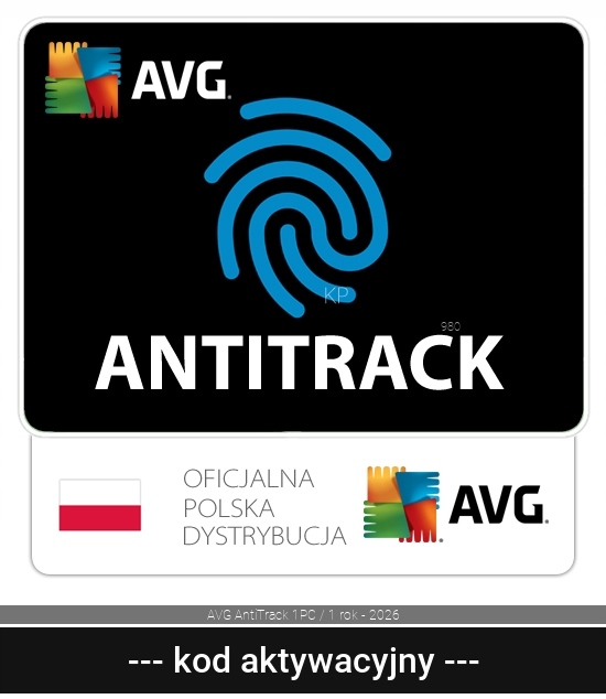 AVG AntiTrack 1 stanowisko na 1 rok - 2026 - Sklep, Opinie, Cena w Allegro