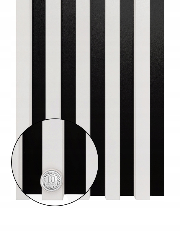 Lamele meblowe ścienne dekoracyjne MINI SLIM wąskie mikro małe białe 20 ...