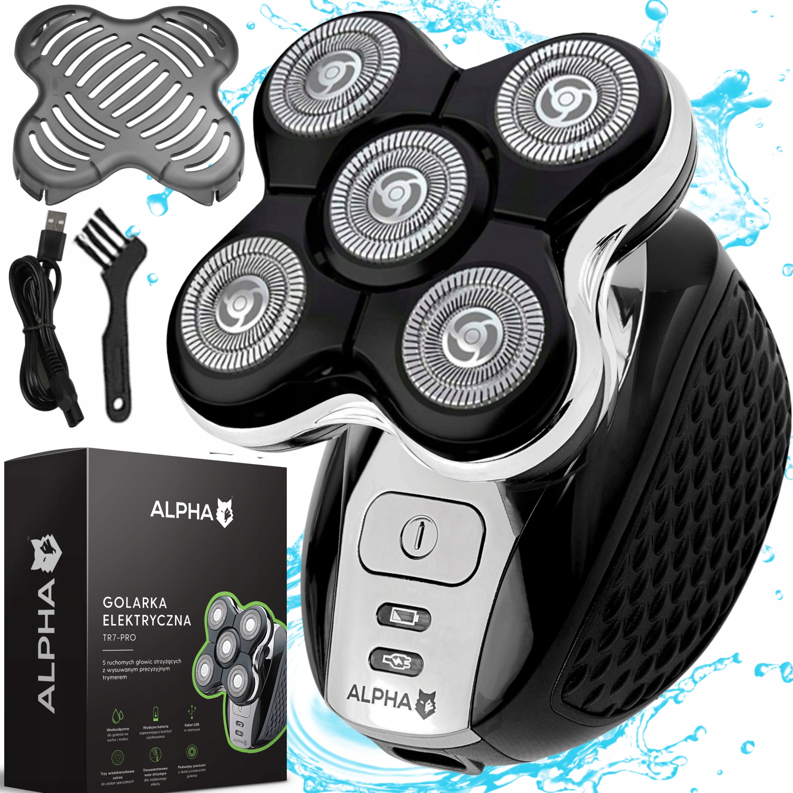 Golarka Męska Maszynka do Golenia Brody Głowy Trymer Alpha w Golarki ...