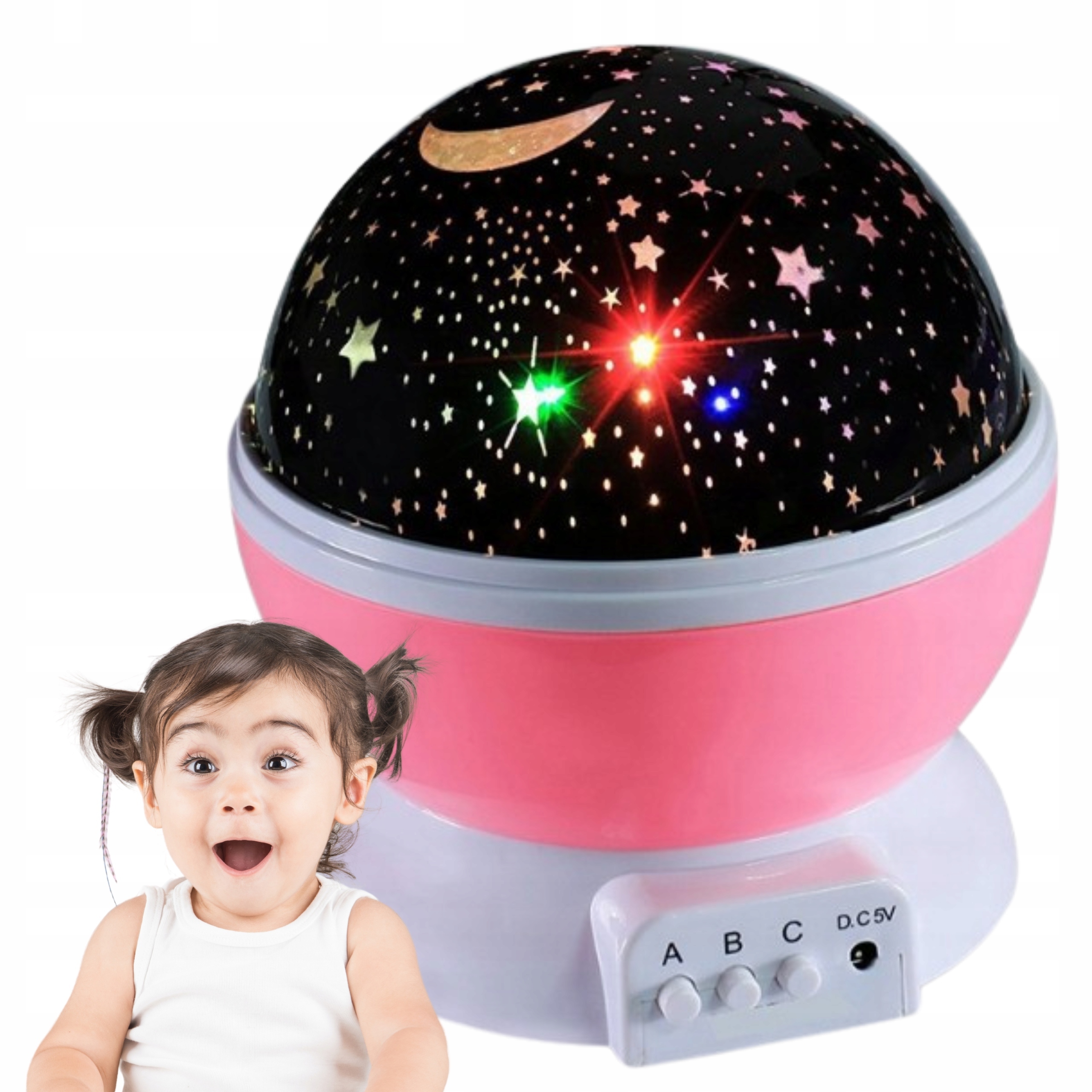 PROJEKTOR GWIAZD NIEBA LAMPKA DLA DZIECI STAR LED LAMPA NOCNA 3D RZUTNIK 16916179606 - Allegro.pl