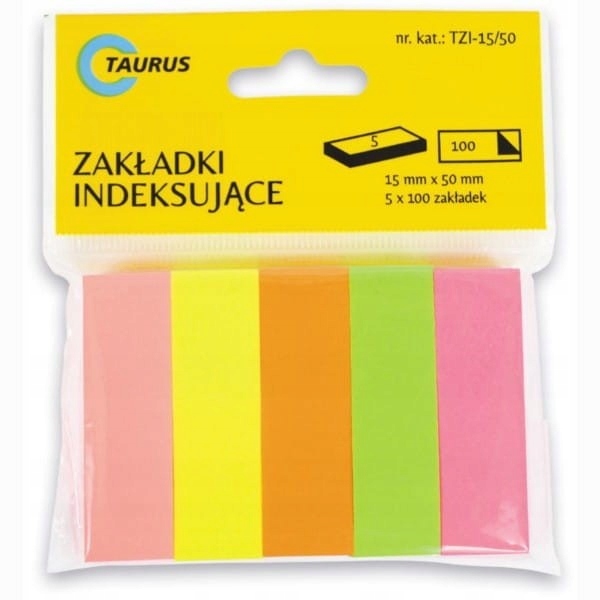 Zakładki indeksujące 15x50mm papierowe neon (5901549573732) • Cena ... Zakładki indeksujące 15x50mm papierowe neon (5901549573732) • Cena ...