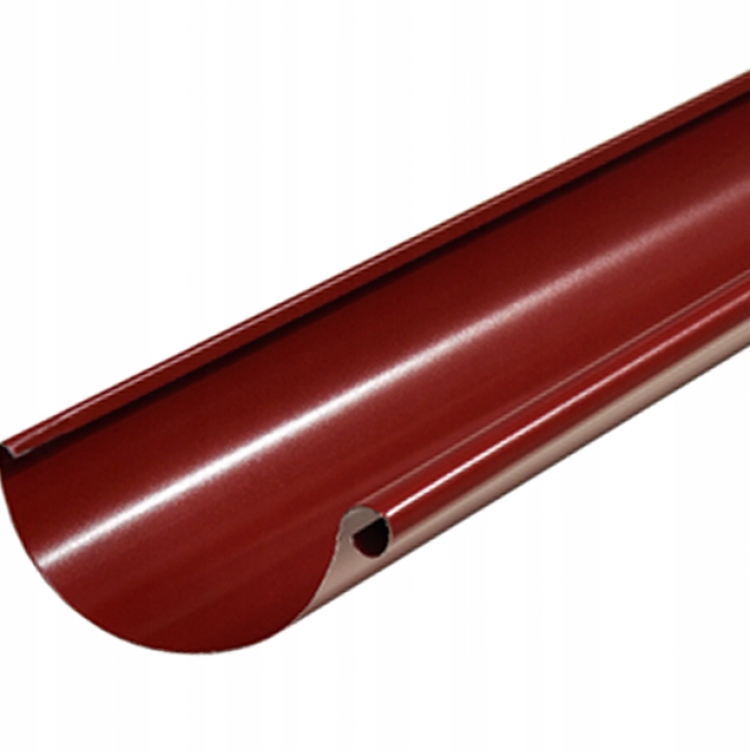 Rynna stalowa 125 Lindab 4m czerwona (Rynna fi 125 4m) • Cena, Opinie • Rynny i rury spustowe ...