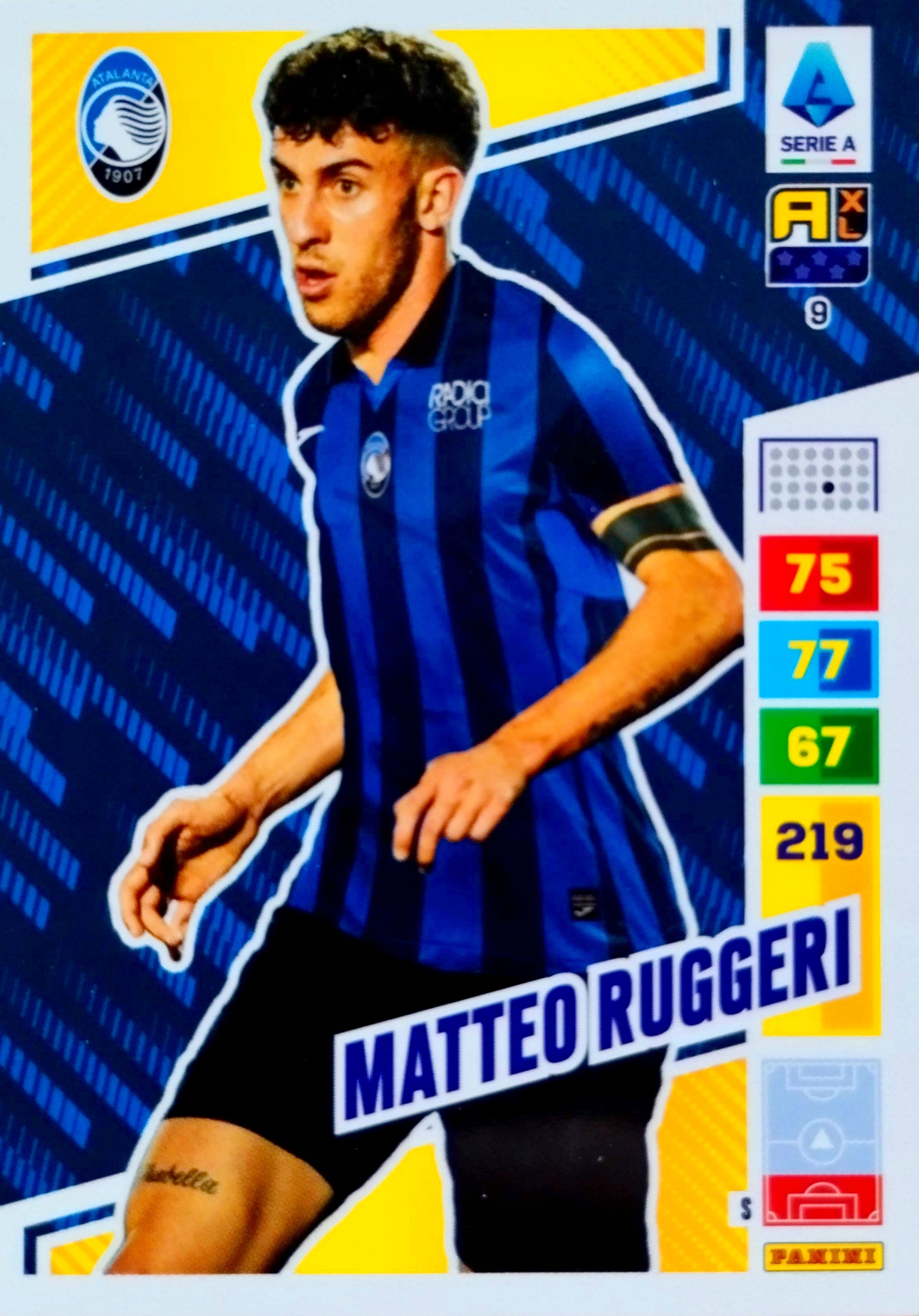 PANINI CALCIATORI LIGA WŁOSKA 2023 - 2024 9 MATTEO RUGGERI ATALANTA ...