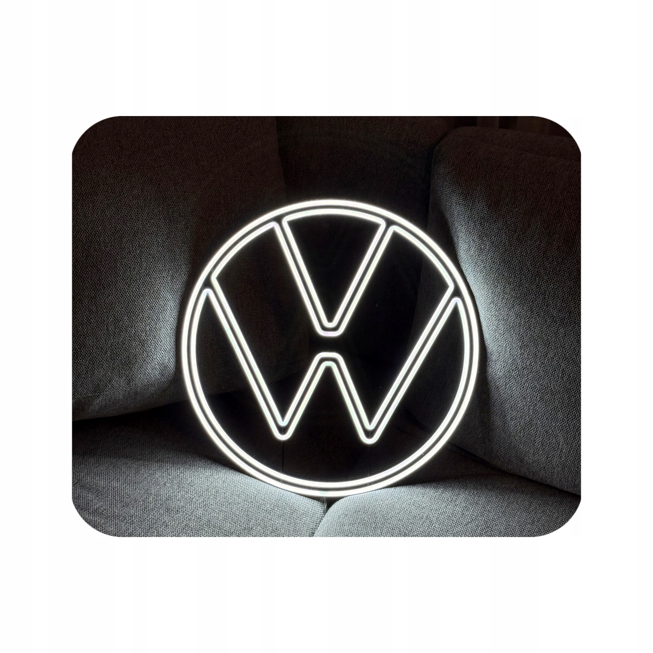 NEON LED VOLKSWAGEN LOGO DEKORACJA ŚCIENNA DO GARAŻU BIURA DO POKOJU 30 ...