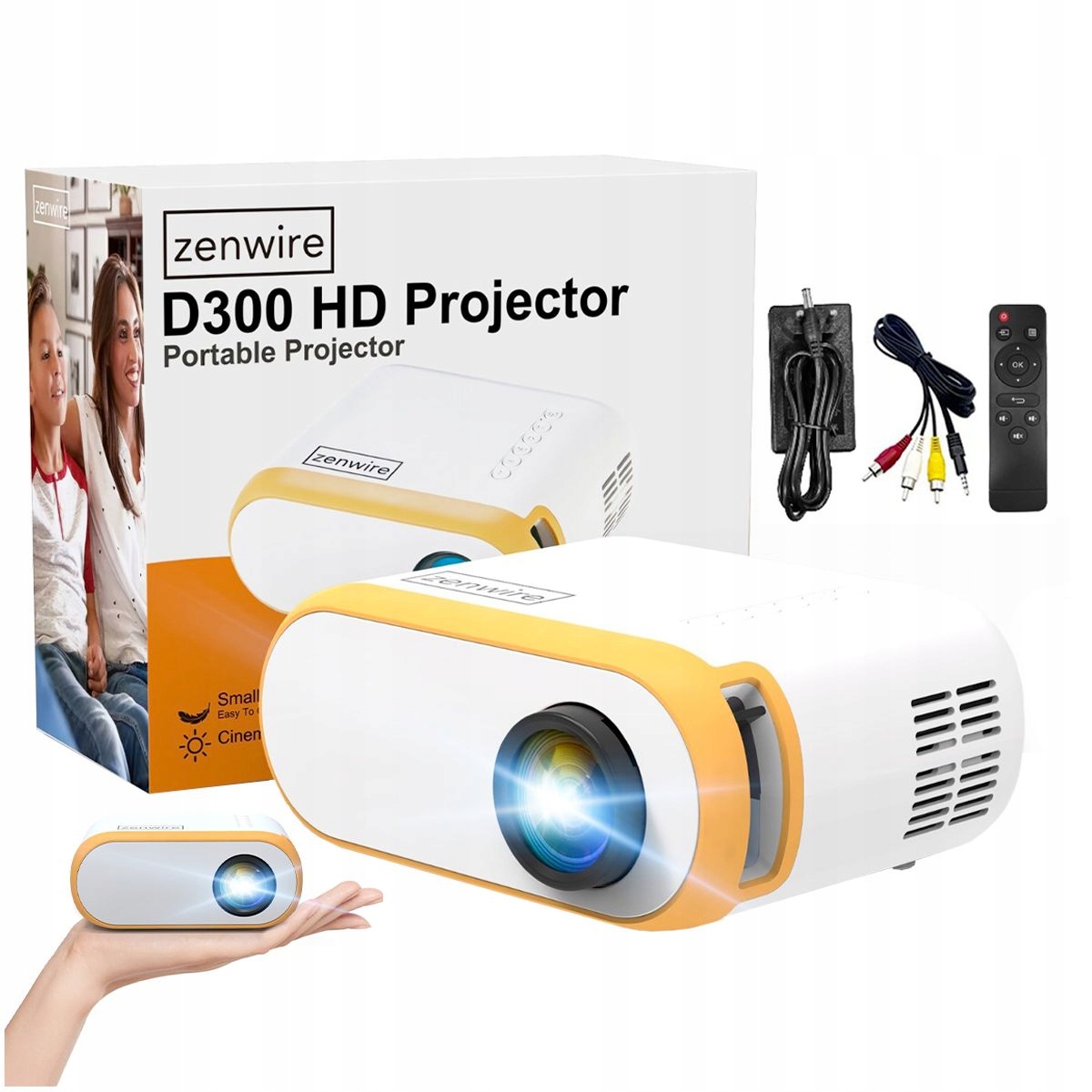 MINI LED PROJEKTOR PŘENOSNÝ MALÝ PROJEKTOR FULL HD TV HDMI 3000 lm ...