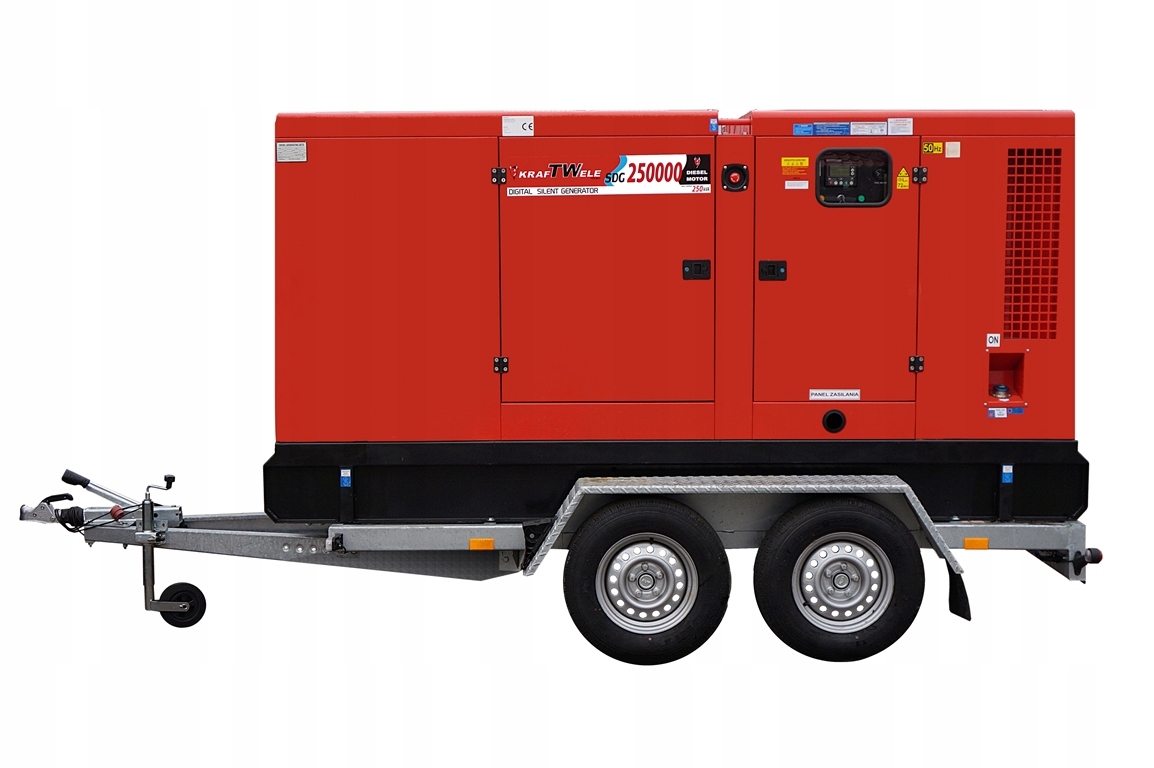 Agregat prądotwórczy przenośny trójfazowy KrafTWele 200000 W olej napędowy (5906335001123 ...