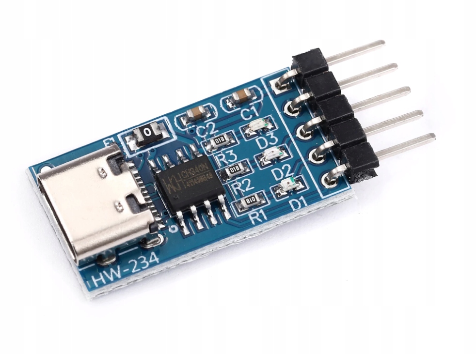 Konwerter USB UART CH340N TTL RS232 port USB-C 3,3V 5V Serial Port / 0071 - Sklep, Opinie, Cena ...