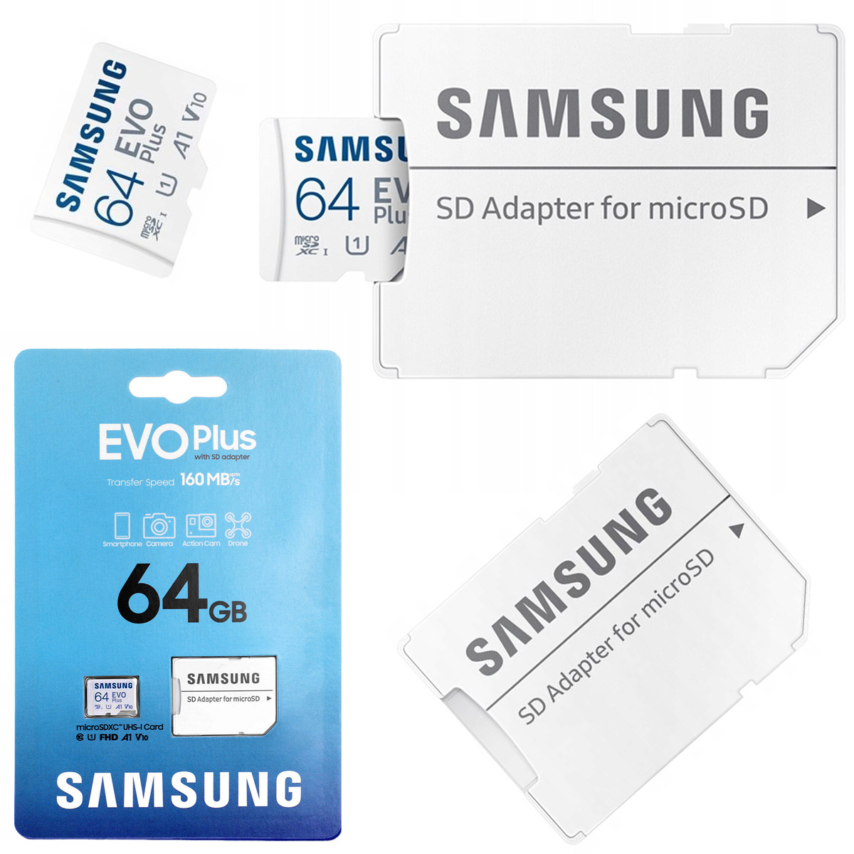 Karta pamięci SAMSUNG Evo Plus MicroSDXC 64GB + Adapter MB-MC64SA EU ...