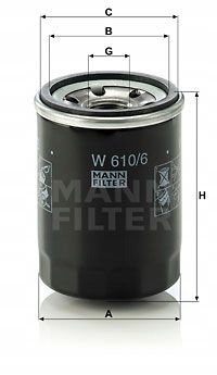 Filtr oleju Mann Filter W 610/6 4011558759506 za 23.99PLN z Piła - Allegro - (12941568042)