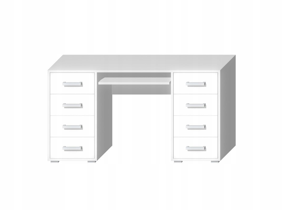 Biurko ANDREA 140cm białe - dużo kolorów, gł. 47,5 cm • Cena, Opinie ...