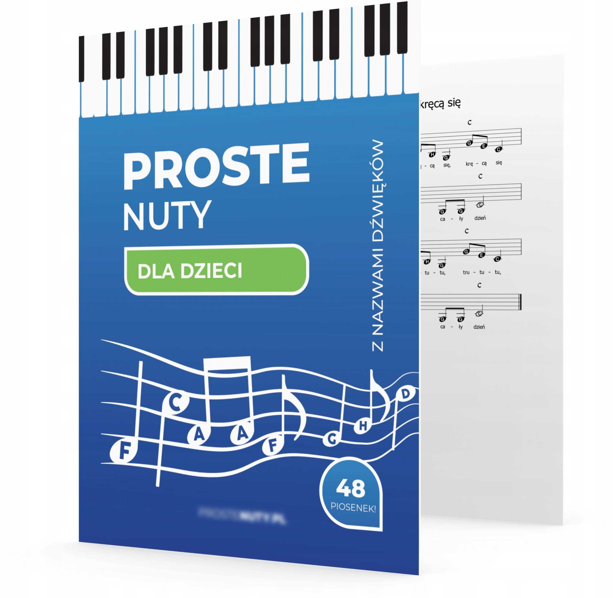 KSIĄŻKA PROSTE NUTY, NAUKA GRY PIANINO, KEYBOARD, NUTY DLA DZIECI (PDF ...