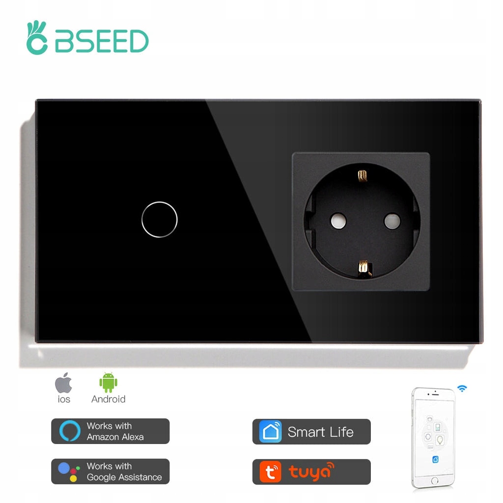 BSEED SMART Wall Switch and Socket Inteligentne gniazdo i przełącznik ...