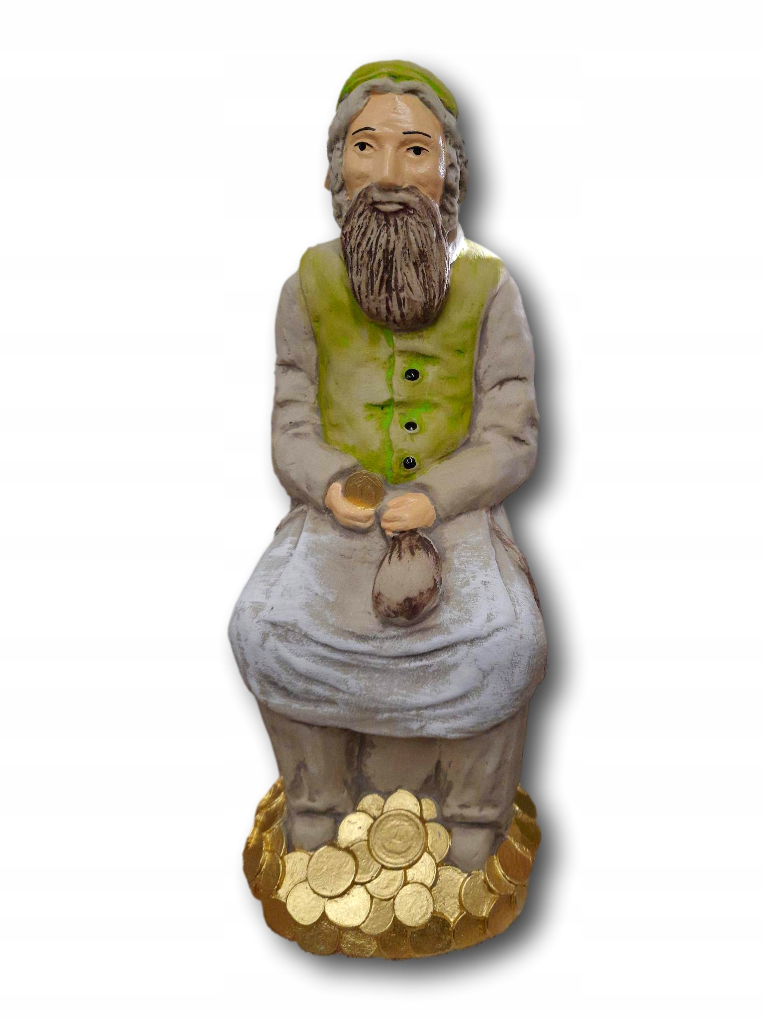 Żyd Żydzi Dusigrosz Trzyma kasę Figurka z groszem (GLD-65- Figurka Żyd ...