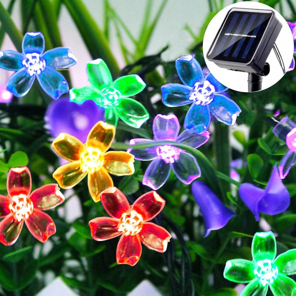 LAMPKI SOLARNE OGRODOWE GIRLANDA SOLARNA KWIATY 13860264356 - Allegro.pl