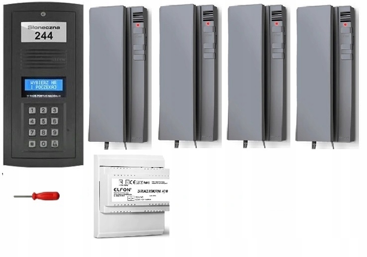 Domofon ELFON OPTIMA 4 rodzinny 2 żyłowy na kody • Cena, Opinie 13482004463 • Allegro