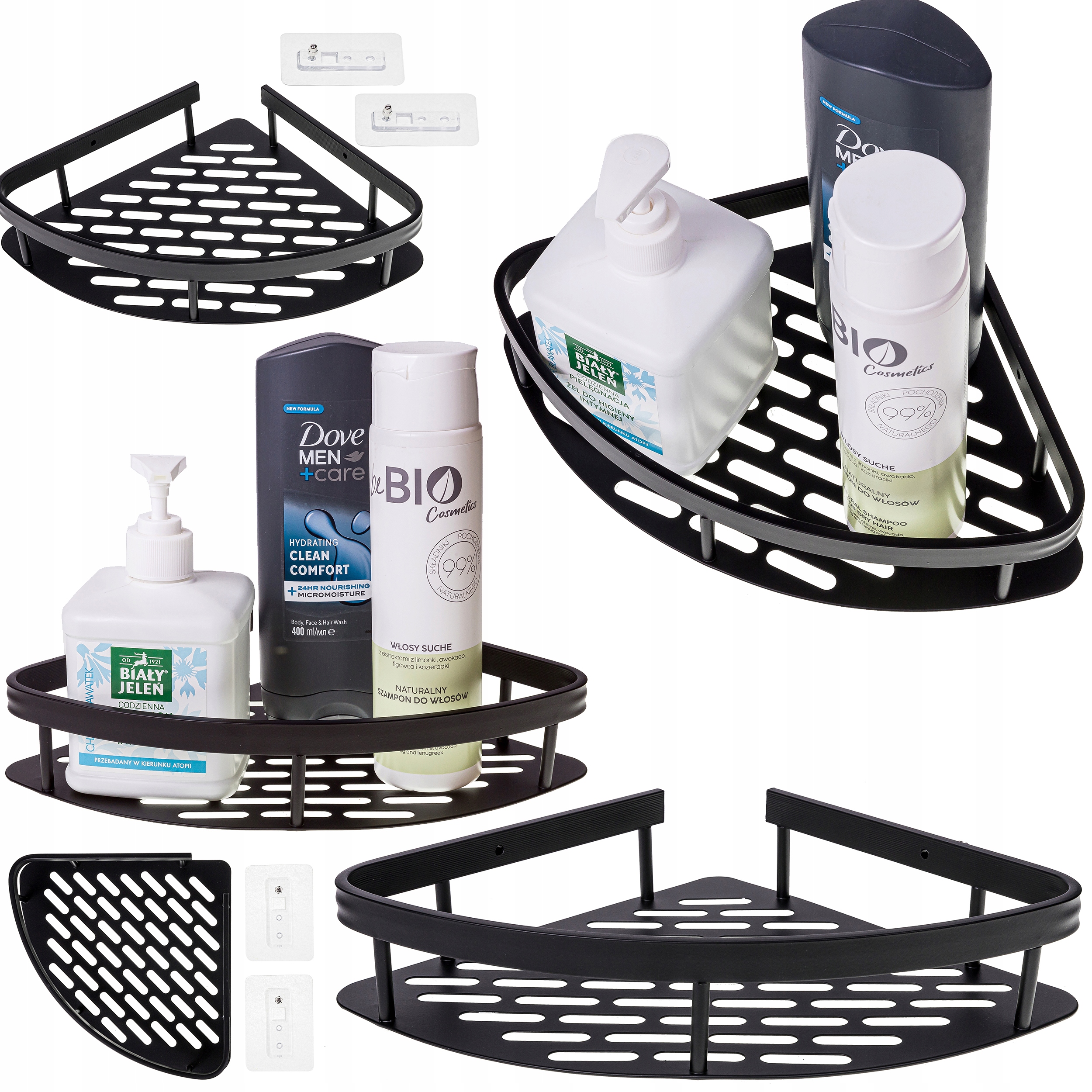 KÚPEĽŇOVÁ POLICA ROHOVÁ DO SPRCHY ORGANIZÉR SKRINKA NA KOZMETIKU LOFT ...