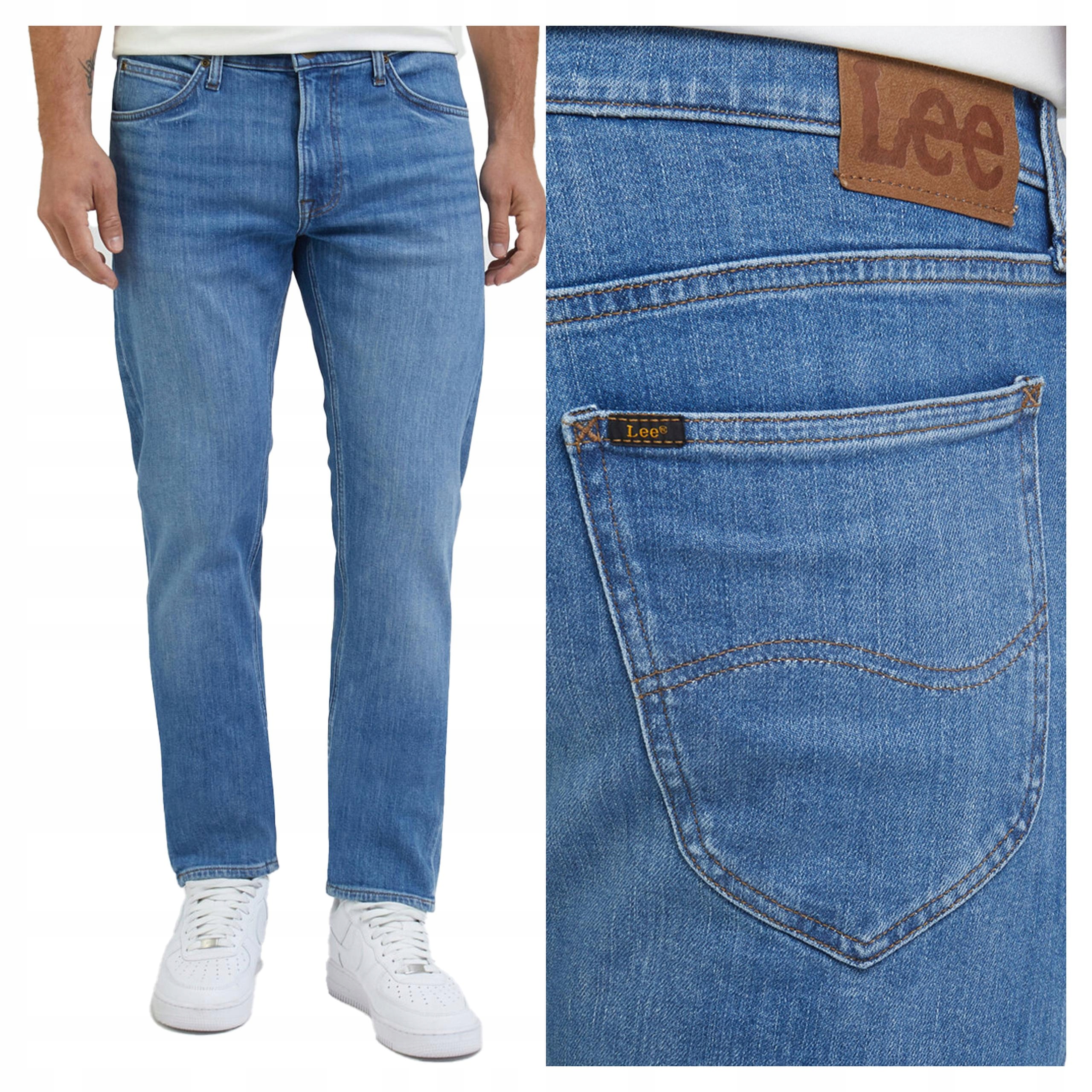 Męskie spodnie jeansowe proste Lee DAREN ZIP FLY W31 L32 (5401019625478 ...