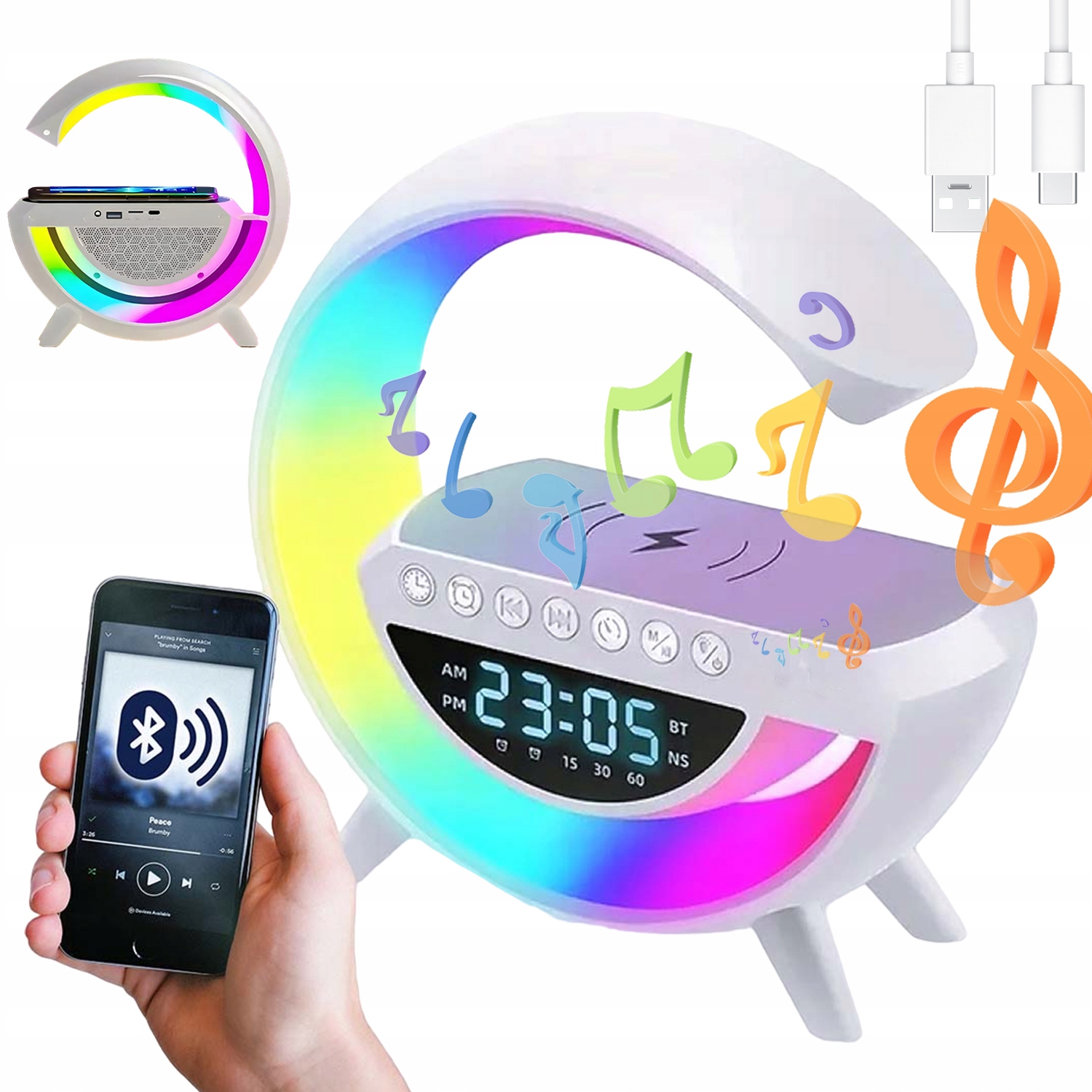 Lampka biurkowa Appio Sound Machine biały moc do 5 W (4006545517009 ...