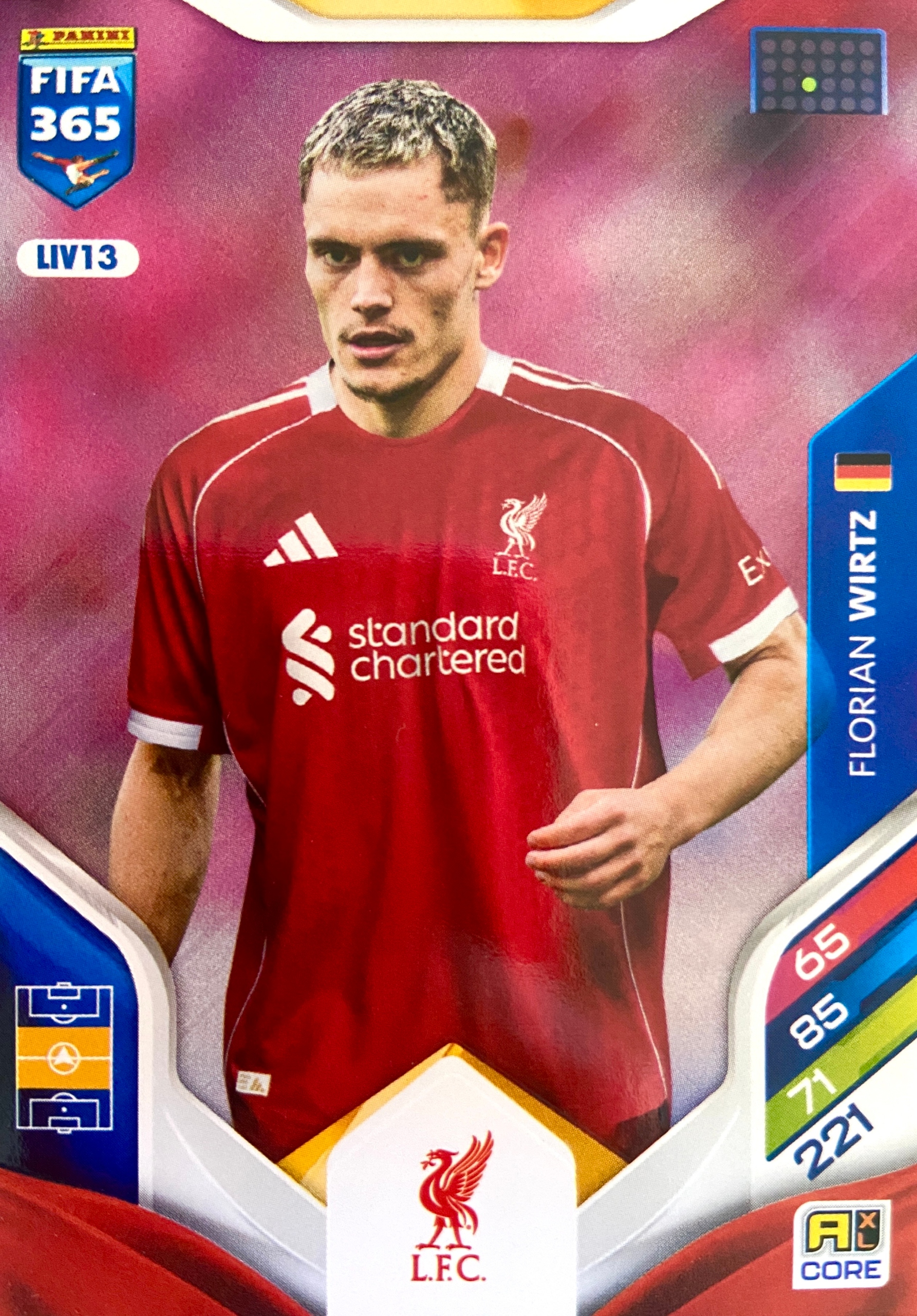 PANINI FIFA 365 2026 CORE TEAM MATE LIV13 FLORIAN WIRTZ LIVERPOOL za 15 ...