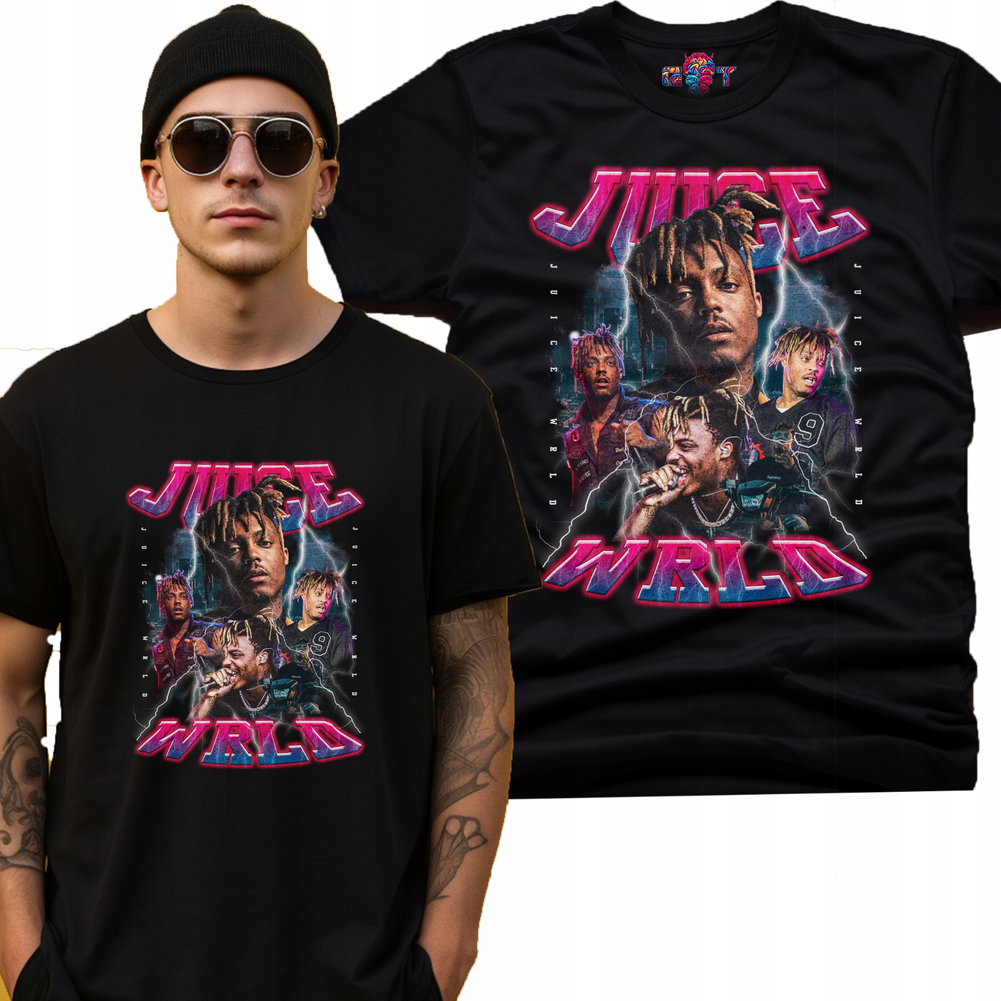 KOSZULKA MĘSKA BOOTLEG JUICE WRLD MUZYK PIOSENKARZ GWIAZDA RAPU RAPER ...