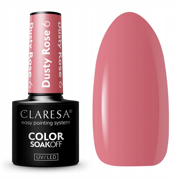 CLARESA DUSTY ROSE 6 LAKIER HYBRYDOWY MALINOWY (5903819815979) • Cena ...