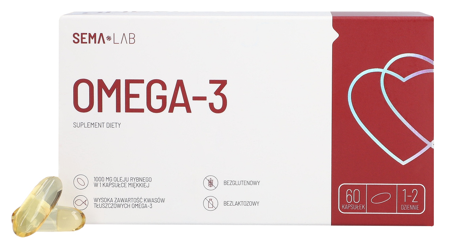 Witaminy kapsułki Sema Lab Omega-3 kwasy omega-3 • Cena, Opinie - Allegro