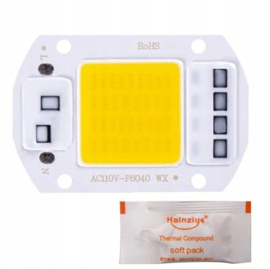 Dioda 50W Moduł COB LED 5000lm 230v BIAŁY 6500K - Sklep, Opinie, Cena w ...