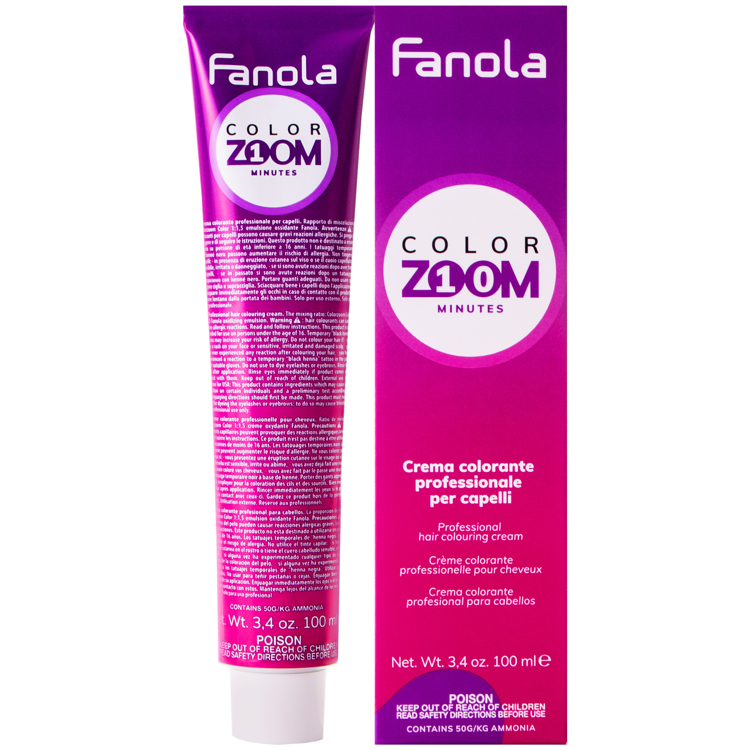 Fanola Color Zoom trwała farba do włosów PALETA • Cena, Opinie - Allegro