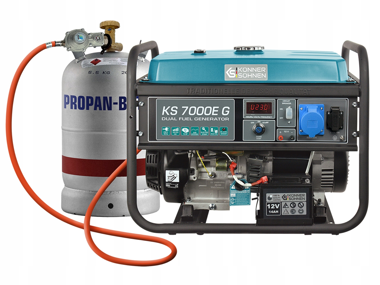 Benzínový a plynový generátor KS 7000E G 5000W / 5500W za 23343.00CZK ...