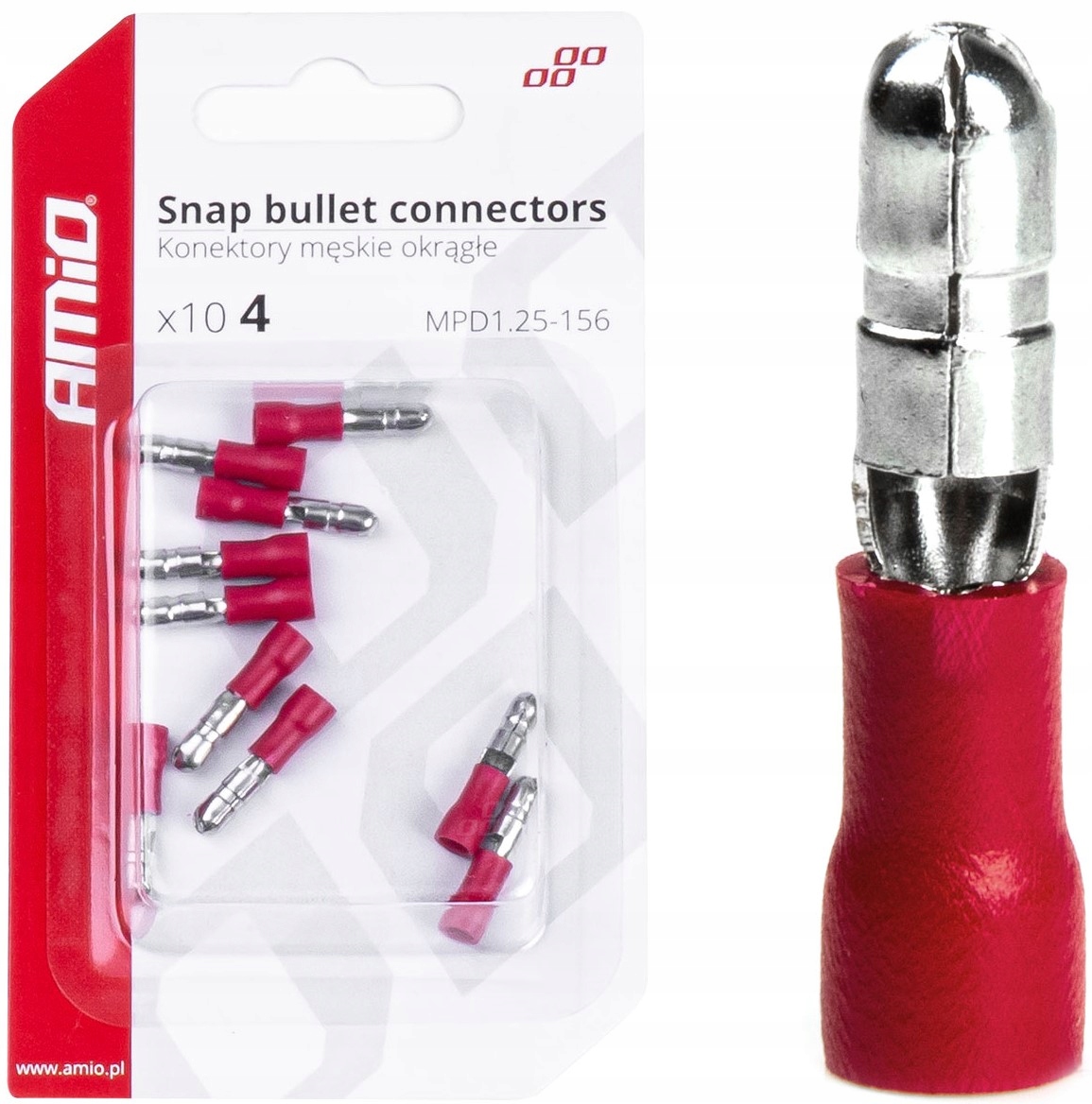 AMiO KONEKTORY IZOLOWANE MĘSKIE OKRĄGŁE WALCOWE - Sklep, Opinie, Cena w Allegro