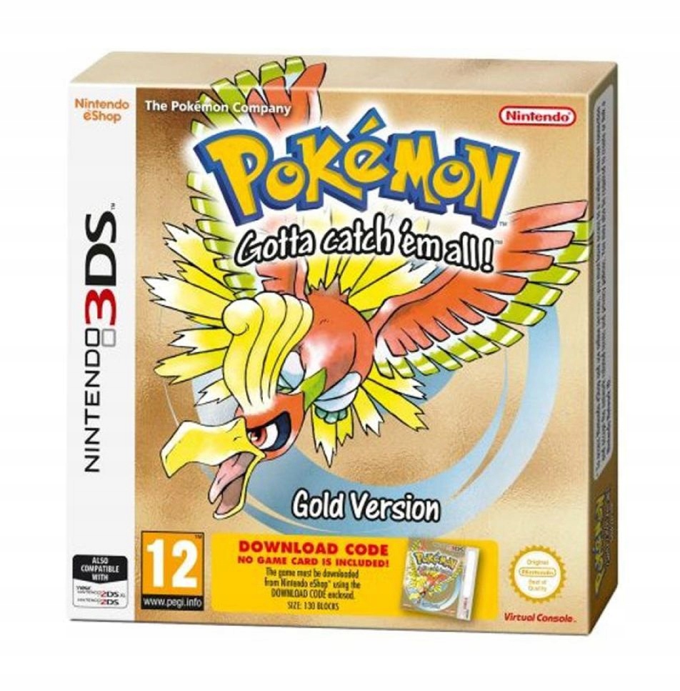 Pokemon Gold [3DS] (klucz), NOWA, gra RPG akcji (do kolekcji) - Stan ...