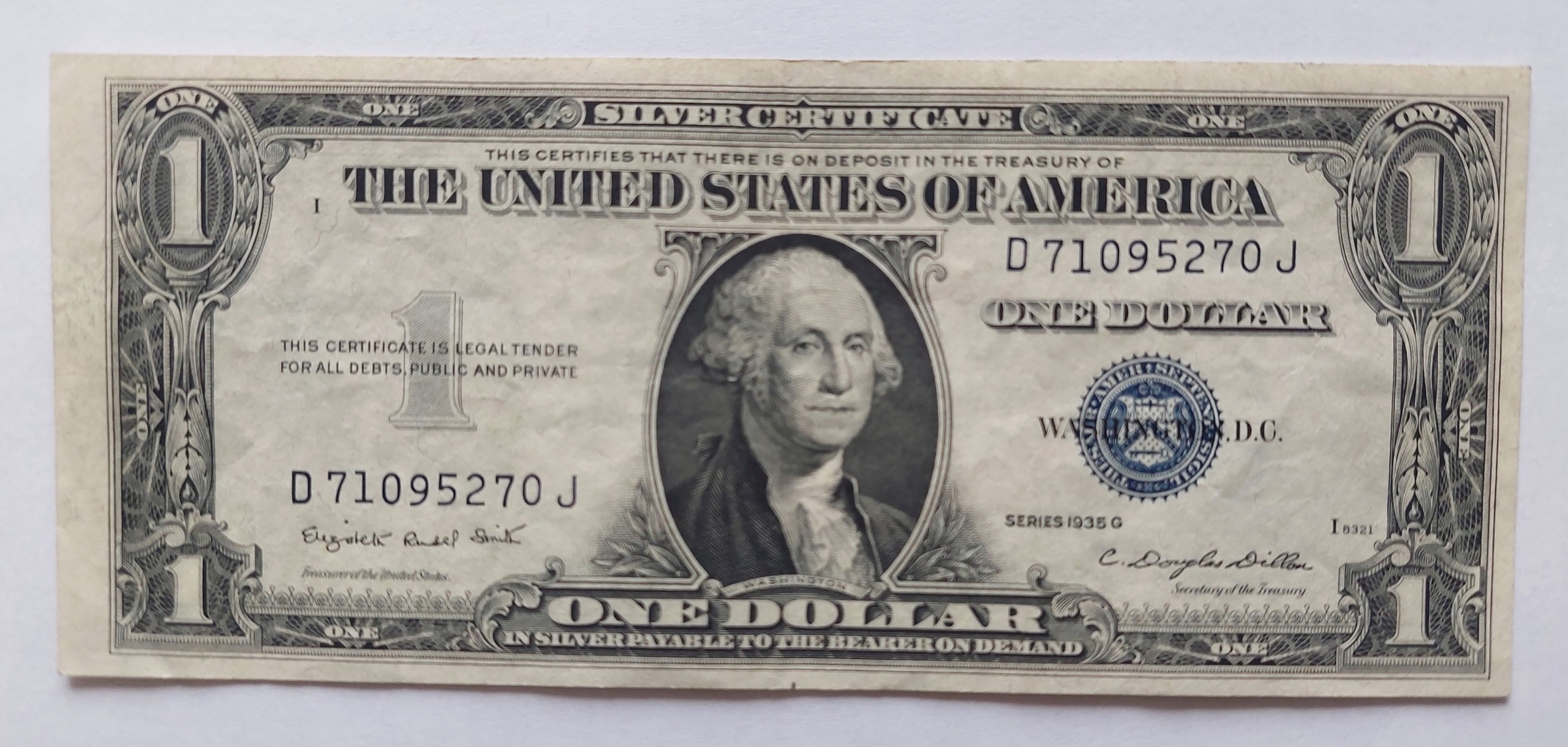 banknot 1 dolar 1935G Silver Certificate USA 15182369415 - Allegro.pl