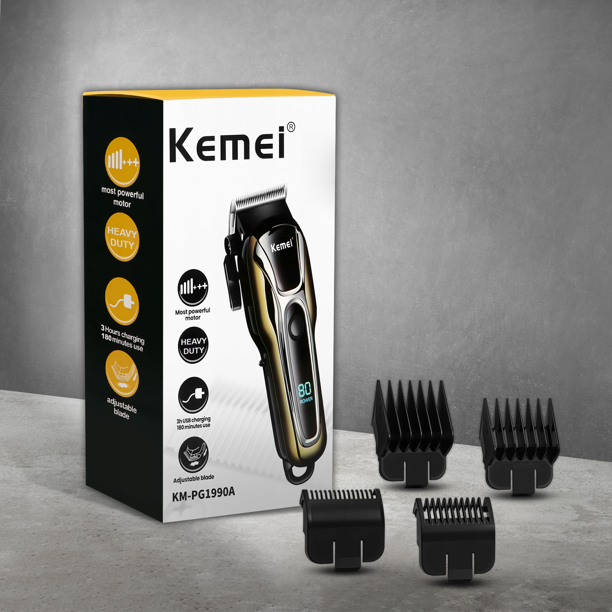 Maszynka Do Strzy Enia W Os W Brody G Owy Trymer Golarka Bezprzewodowa Lcd - Kemei | AGD Sklep ...